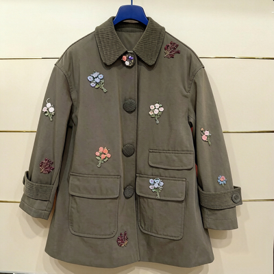 建现货正品26春花束绣花风衣外套LF26C41SC121-260