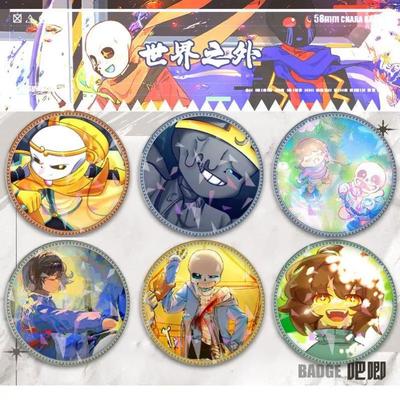 同人吧唧undertale周边徽章胸针镭射卡通学生礼背包挂件