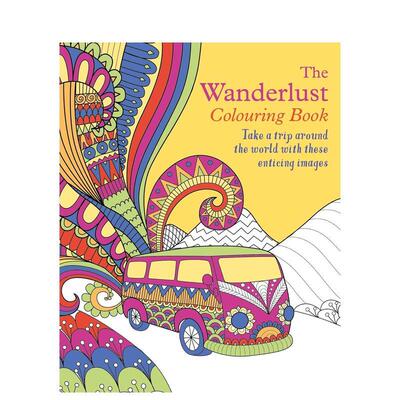 【预售】旅行癖涂色书：带着这些诱人的图像环游世界 The Wanderlust Colouring Book原版英文生活综合图书