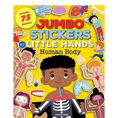 【预售】大的小手贴纸：人类的身体 Jumbo Stickers for Little Hands: Human Body: Includes 75 Stickers 原版英文儿童趣味图书