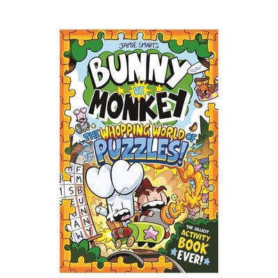 【现货】兔子大战猴子：奇妙解谜乐园 Bunny vs Monkey: The Whopping World of Puzzles 原版英文儿童漫画 进口图书