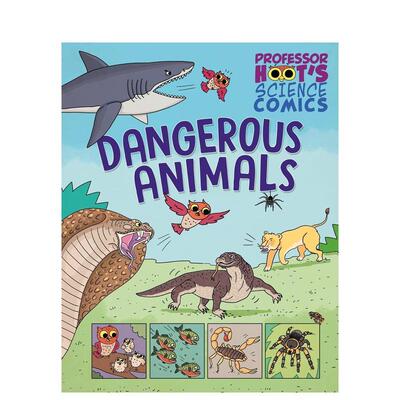 【现货】霍特教授的科学漫画：危险动物 Professor Hoot's Science Comics: Dangerous Animals 原版英文儿童绘本图书书籍