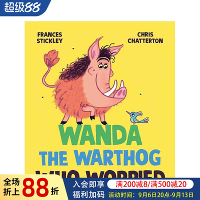 【预售】忧心忡忡的野猪旺达 Wanda The Warthog Who Worried 英文儿童插画故事绘本 进口童书