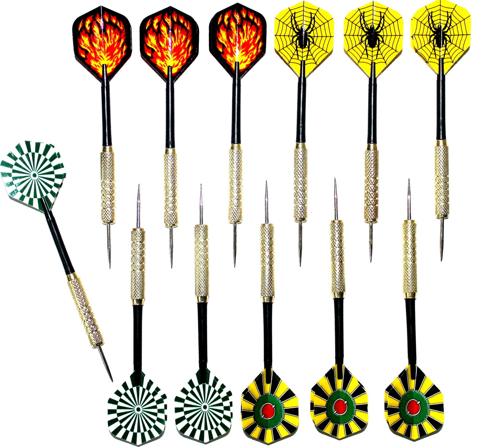 18元12支包邮 铁镀铜滚花18g足重飞镖针 darts 畅销百利飞标针