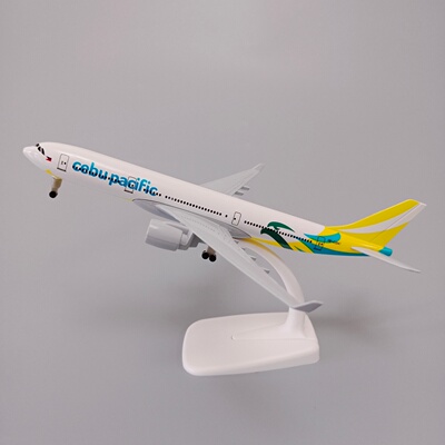 20cm宿务西部航空客机A330合金仿真飞机模型金属航模模型摆件带轮