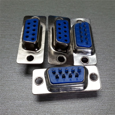 dsub9孔232串口连接器焊线式插座