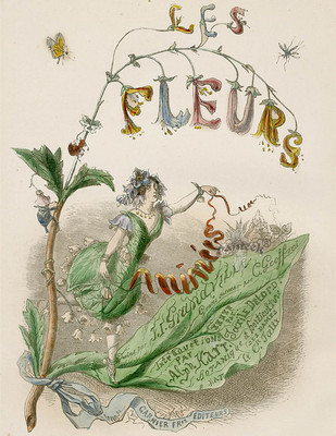 19世纪超现实主义风格 J.J. Grandville花样女人复古花朵插画 54P