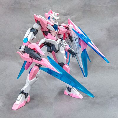 国潮模型高达拼装模型HGBF 00q西亚量子型粉猫耳男女孩玩具礼物