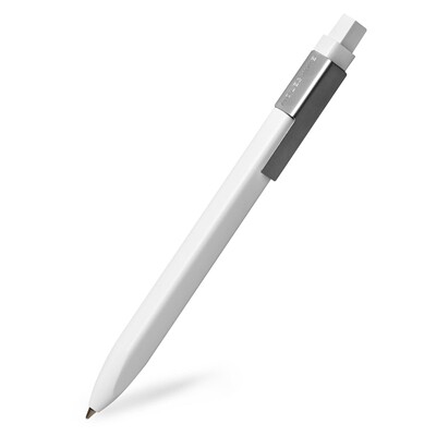 按压式白色clickpen原子笔
