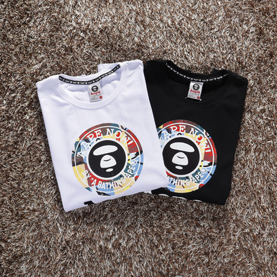 潮牌Ape纯棉宽松短袖T恤