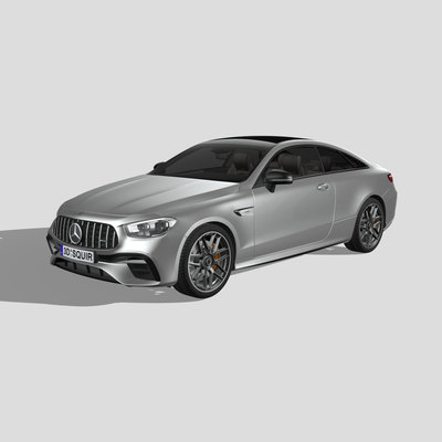 梅赛德斯奔驰E63 汽车3D模型 三维轿车FBX模型PBR写实模型Blender