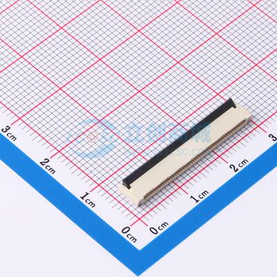 连接器 FPC-0.5HF-50PWBR-H20 SMD,P=0.5mm,卧贴 翻盖式 50P 双侧