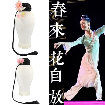 桃李杯独舞春来花自放古典舞蹈头饰艺考舞蹈头饰艺考剧目演出假发