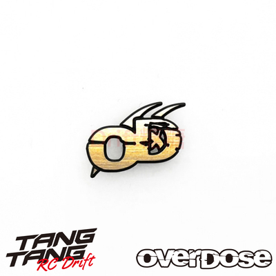 OD2591b OVERDOSE OD文字 车壳/车架/遥控/手机贴 金色