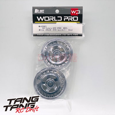 WW-0208CS RC-ART SSR Formula AERO SPOKE RC漂移轮毂电镀银 8mm