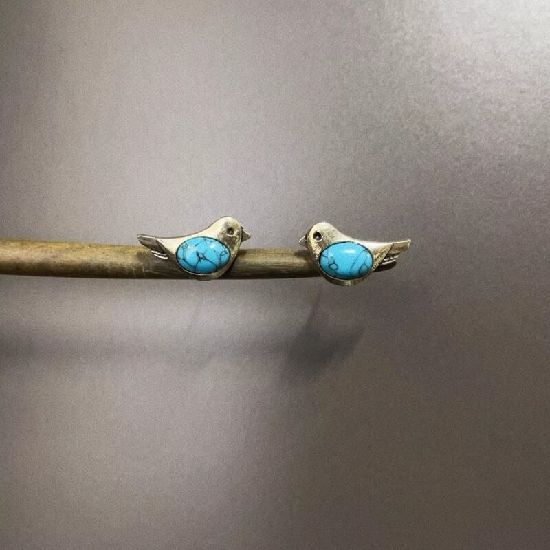 Heureusement麻雀小鸟啾啾耳环女生轻奢小众耳钉个性时尚百搭耳饰