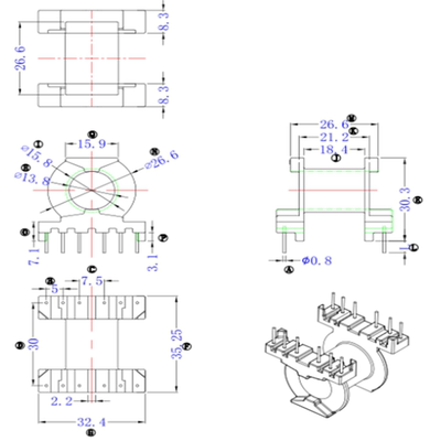 pq3230电木6+6十套变压器磁芯