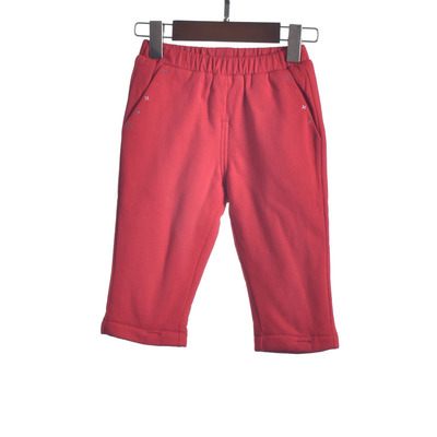 【徐】139617英系列YS库存上新春秋女童夹棉松紧腰可开档休闲裤