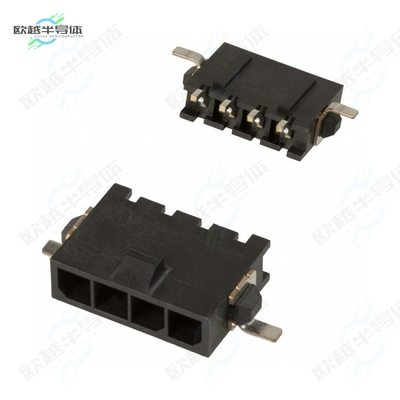 2-1445100-4[连接器CONN HEADER SMD R/A 4POS 3MM]