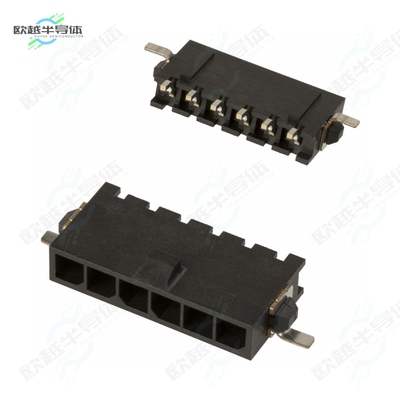 2-1445100-6[连接器CONN HEADER SMD R/A 6POS 3MM]