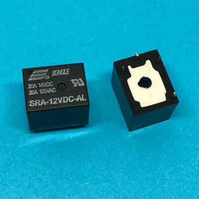 松乐汽车继电器SRA-12VDC-AL  20A14VDC 4脚常开 原装