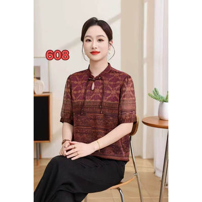 【母亲节专场】 92真丝国风盘扣上衣 B80-608