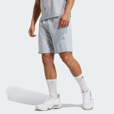 Adidas阿迪达斯正品新款夏季男款松紧压印时尚运动针织短裤KE9971