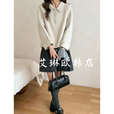 26112娃娃领澳洲细羊毛双面羊绒