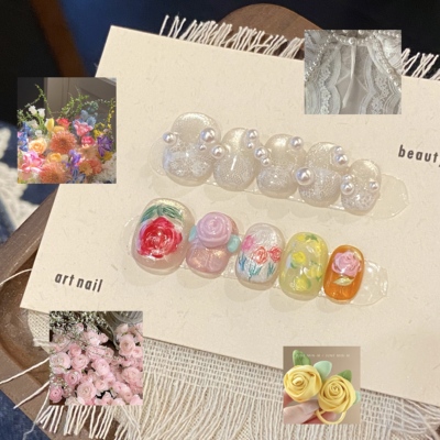 晴川玫瑰高级感穿戴甲美甲