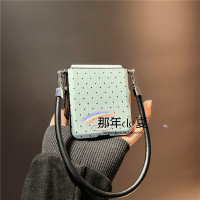 蓝纹点适用华为pocket2手机壳purax硬nova三星zflip7 5 6简约vivox皮p50 oppofindn3n2女w24荣耀v小米mixflip