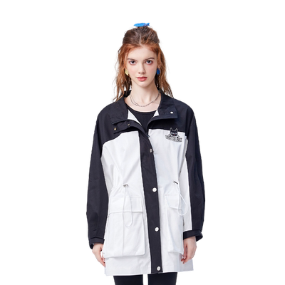 a02街头通勤抽绳收腰女式风衣