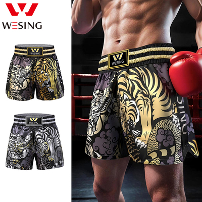 九日山泰拳短裤mma搏击运动裤成人拳击散打训练裤专业格斗比赛服