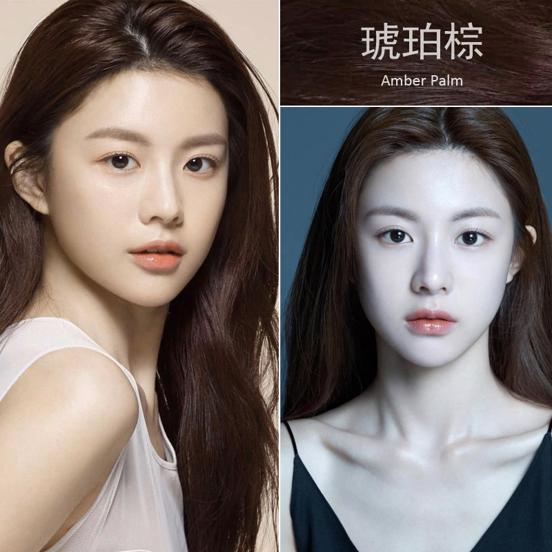 琥珀棕色盖白发染发剂膏女2026流行发色显白植物天然无刺激自己染