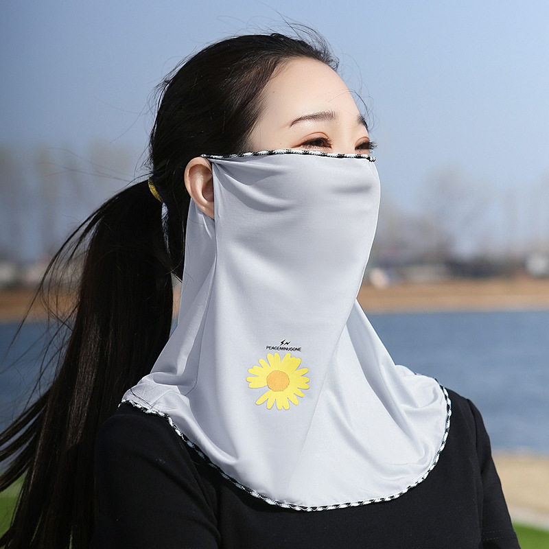 【义乌红红】冰丝防晒面罩挂耳遮脸全脸薄款面纱口罩夏季女士户外