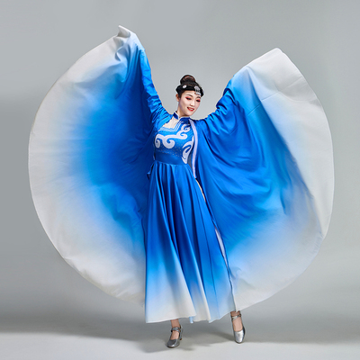 彝族服装女子艺考演出服云水伊人少数民族开场舞彝族大摆裙舞蹈服