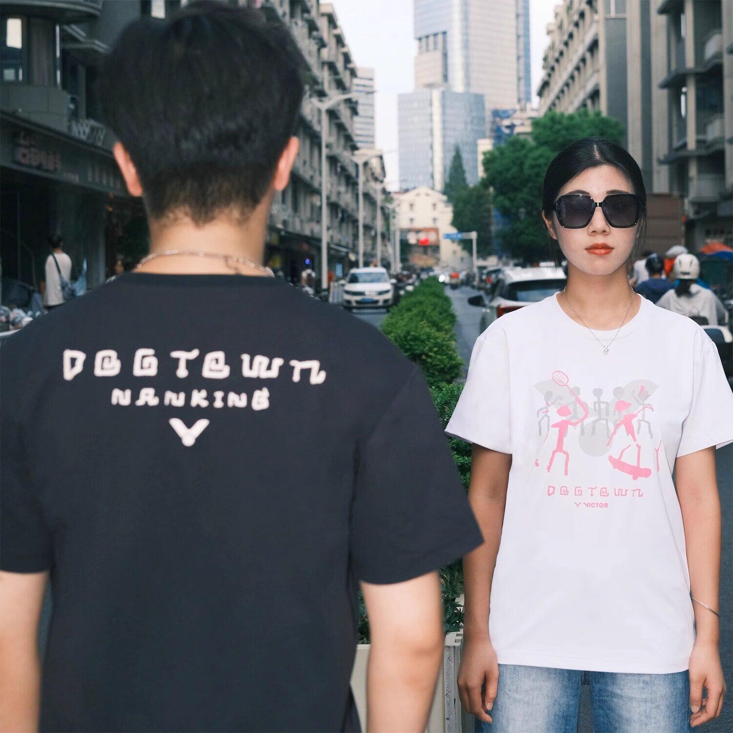 victor胜利羽毛球服男女速干透气休闲运动服DOGTOWN狗镇潮牌联名