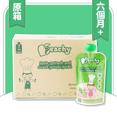 PEACHY 香港进口原箱7件优惠装营养唧唧装苹果菠菜红薯果蓉泥110g