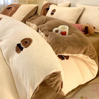 【A级母婴可用】牛奶绒被套单件