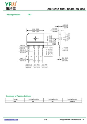 整流桥堆GBJ1010G GBJ封装印字GBJ1010G /品牌