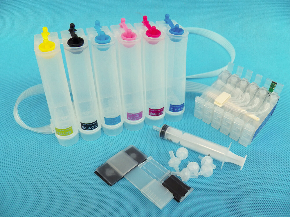 兼容EPSON R270 R290 T50 1390 T60 R330空连供系统连续供墨盒_虎窝淘