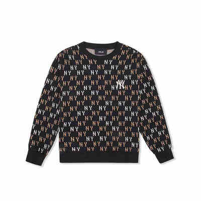 MLB男女款提花圆领休闲套头卫衣