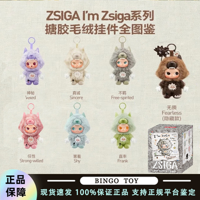 POPMART泡泡玛特ZSIGA I'm Zsiga系列搪胶毛绒挂件盲盒礼物