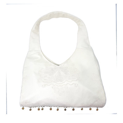 【现货】SHELLE ARTISTE26夏季新款刺绣托特包小众串珠流苏腋下包