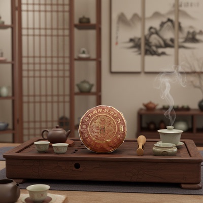 2023年玫瑰金系易武凤凰窝麻拐塘单株古树 357克 普洱生茶