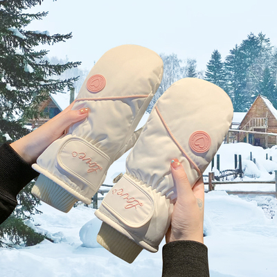 抗寒防水四指并拢滑雪手套