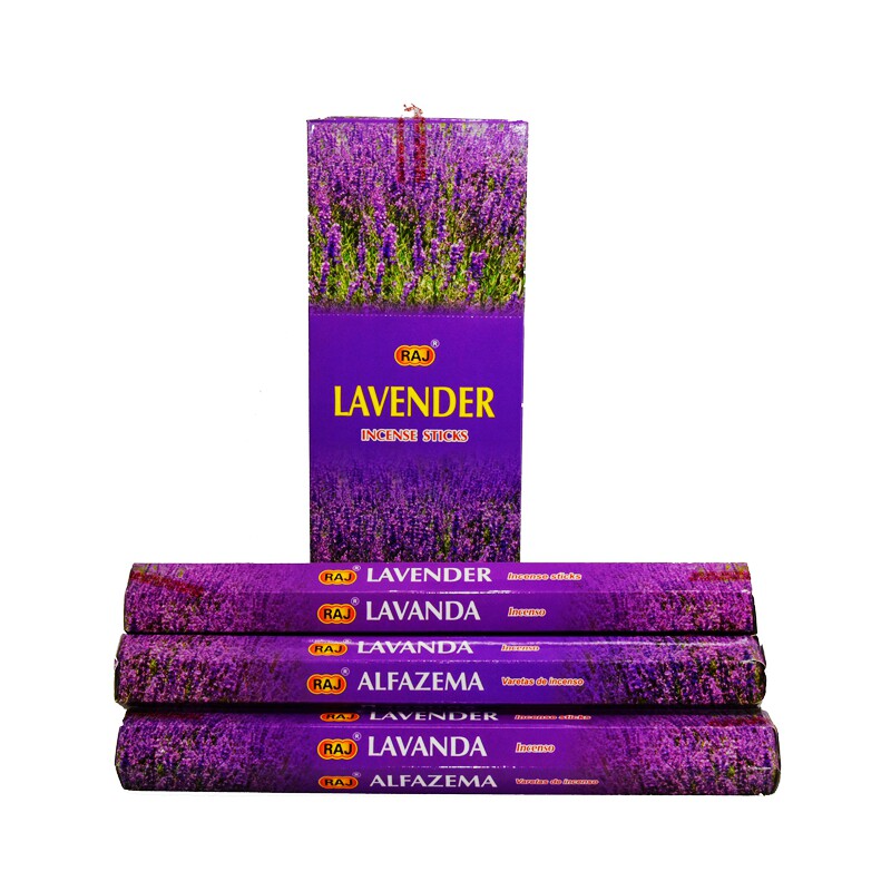 印度香进口正LAVENDER薰衣草舒缓放松的香薰放松天然熏香料竹签香