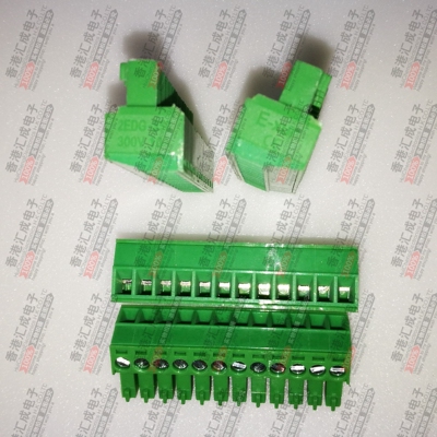 15EDGRH-3.5mm-12P 双层插拔式接线端子双排弯脚插座配插头整套