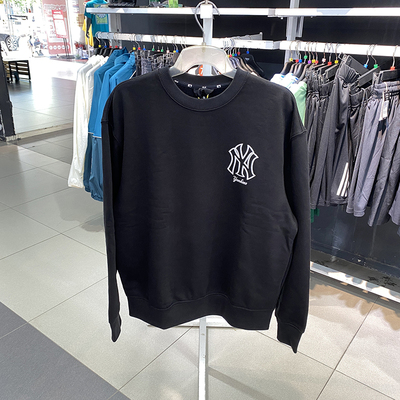 MLB卫衣男女镂空大标圆领套头衫