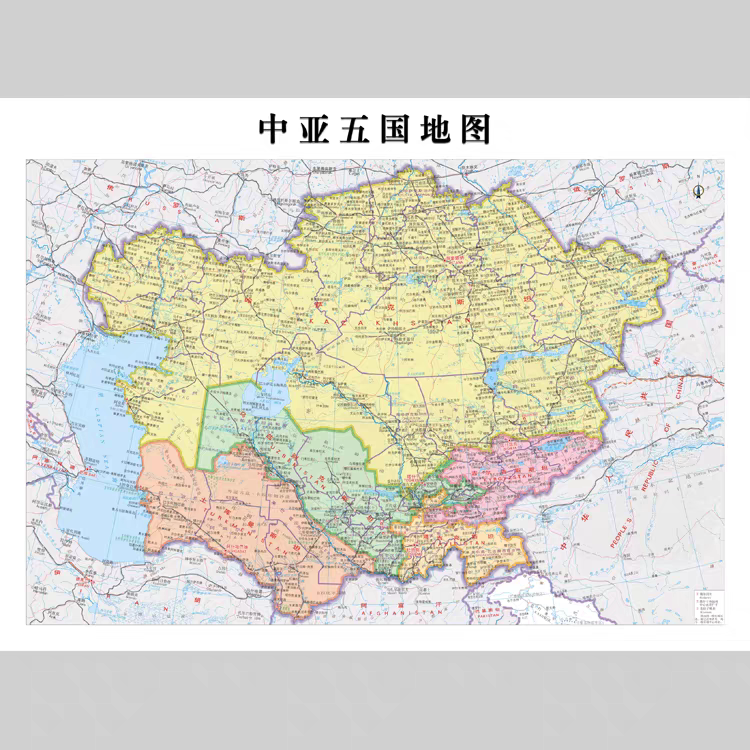中亚五国地图电子版设计素材文件