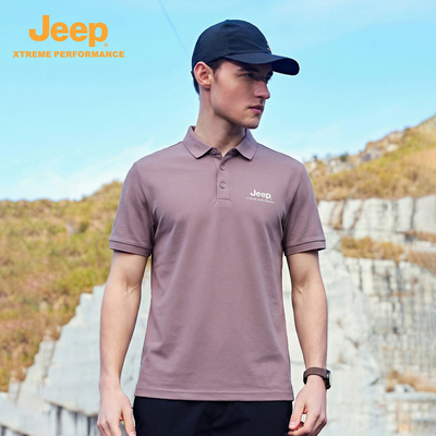 Jeep吉普男士POLO衫夏季翻领短袖
